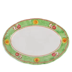 VIETRI Melamine Campagna Oval Platter Gallina