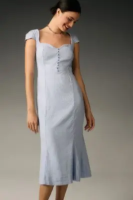 Maeve The Cecily Fit & Flare Sweetheart Dress : Len Edition In Blue - 29%  Off | Editorialist