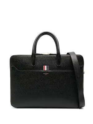 Thom Browne Rwb-loop Leather Briefcaseunisex