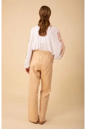 Hale Bob Emersyn Linen Pants - Brown / Neutral
