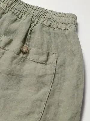 Altea Samuel Straight-leg Linen Drawstring Shorts