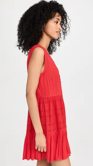 Playa Lucila Eyelet Gauze Mini Dress
