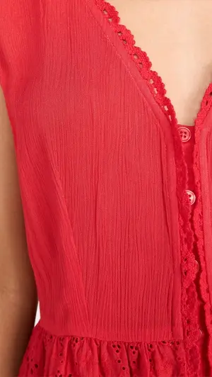 Playa Lucila Eyelet Gauze Mini Dress