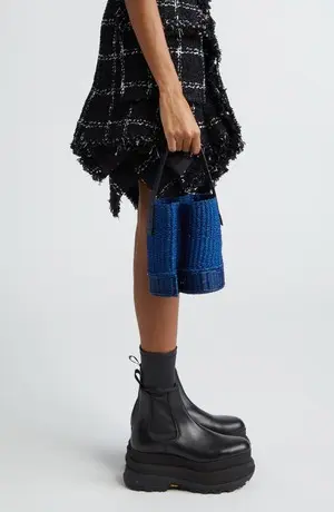 Sacai Small S-basket Woven Raffia
