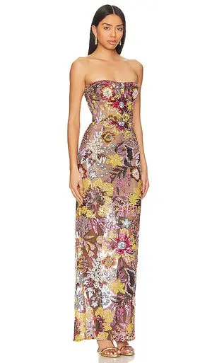 BRONX BANCO Dahlia Sequined Maxi Dress - Sequin Multi