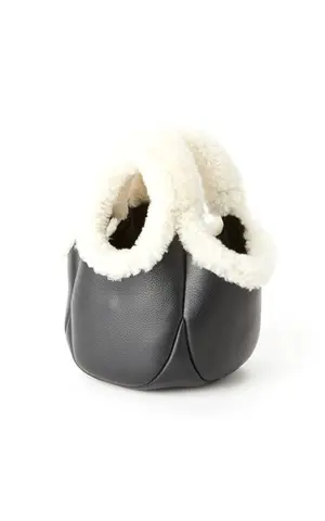 Coperni Shearling Swipe Mini Leather Bucket Bag