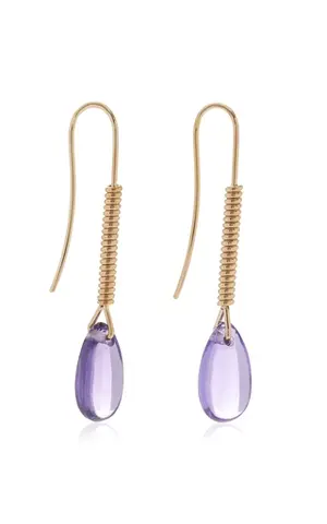LISA EISNER Twisted Sister Drop Earrings - Purple