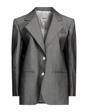 Sandro Blazer In Virgin Wool And Viscose