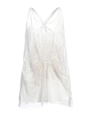 TWINSET Cotton Tulle And Sequins V-neck Sleeveless Top