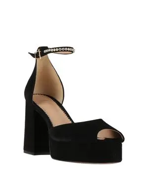 Maje Leather Sandals With Appliqués