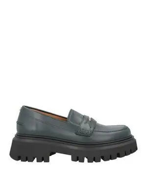 Maje Leather Loafers - Green