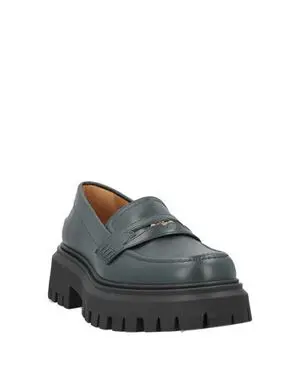 Maje Leather Loafers - Green