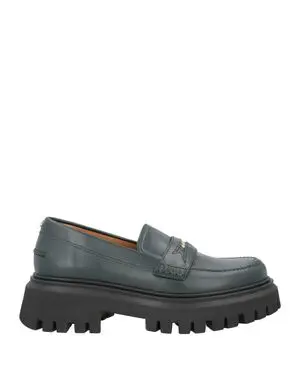 Maje Leather Loafers - Green