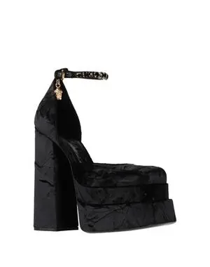 Versace Platform Ankle Strap Pumps - Black