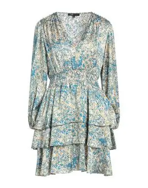 Maje Mini Pleated Satin Dress