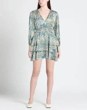 Maje Mini Pleated Satin Dress