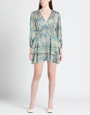 Maje Mini Pleated Satin Dress