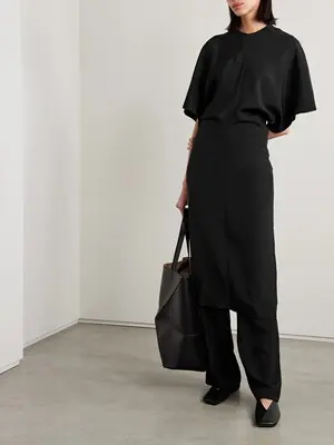FFORME Maud Crepe Wide-leg Pants - Black