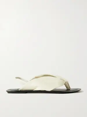 Loulou De Saison Net Sustain Sahado Leather Slingback Sandals