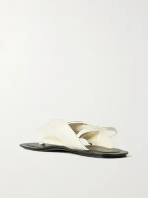 Loulou De Saison Net Sustain Sahado Leather Slingback Sandals
