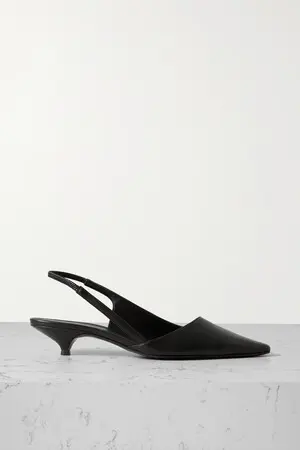 Loulou De Saison Net Sustain Abside Leather Slingback Pumps