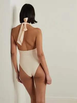 Magda Butrym Appliquéd Halterneck Swimsuit