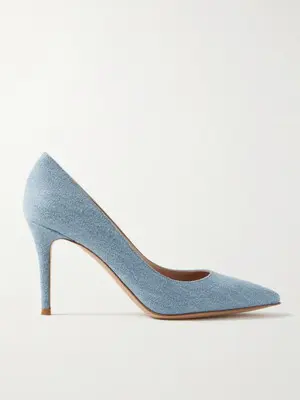 GIANVITO ROSSI 85 Denim Pumps