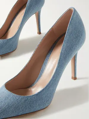 GIANVITO ROSSI 85 Denim Pumps