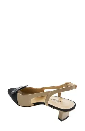 Vaneli Tady Pointed Toe Slingback Pumps - Pudding