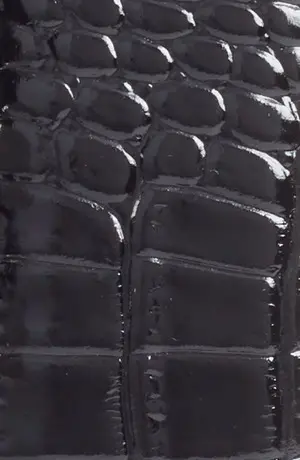 Torino Alligator Embossed Leather Belt - Black