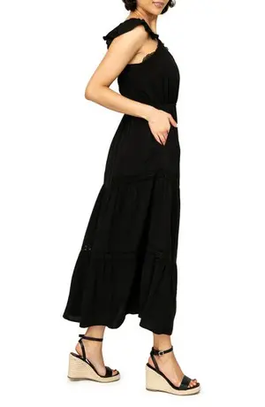GIBSONLOOK Lace Detail Midi Dress