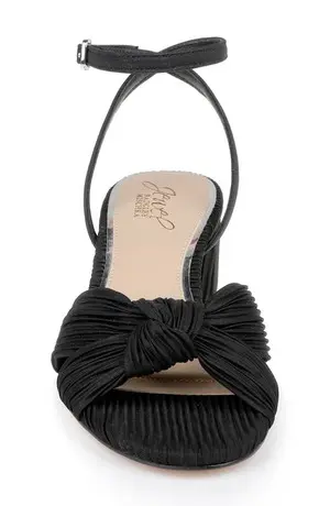 Badgley Mischka Hudson Ankle Strap Sandal - Black Fabric