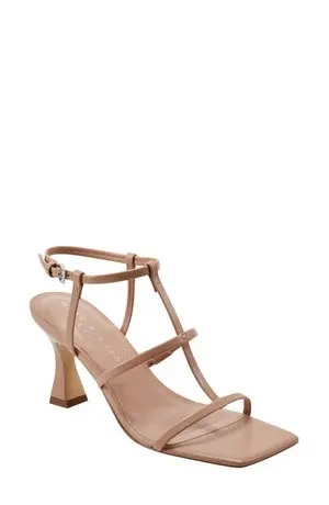 Marc Fisher Dennie Ankle Strap Sandals - Medium Natural