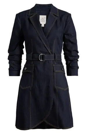 Cinq À Sept Jenessa Belted Denim Blazer Dress