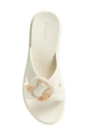 Olukai La'i Slide Sandal - White Sand / White Sand