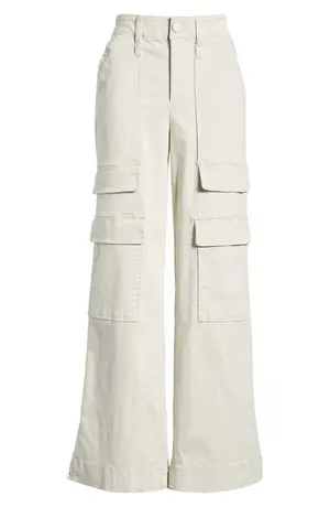 Wit & Wisdom Ab'solution Skyrise Wide Leg Utility Pants - Pale Stone