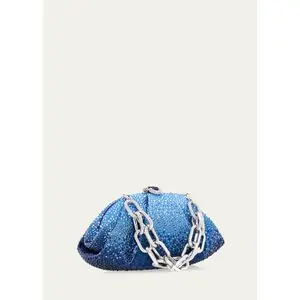 Judith Leiber Gemma Pleated Ombré Crystal Top-handle Bag