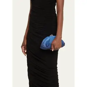 Judith Leiber Gemma Pleated Ombré Crystal Top-handle Bag