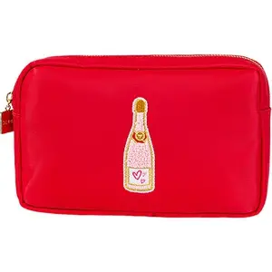 BLOC BAGS Champagne Bottle Cosmetics Bag - Red