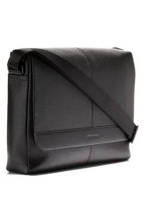 Cole Haan Triboro Leather Messenger Bag - Black