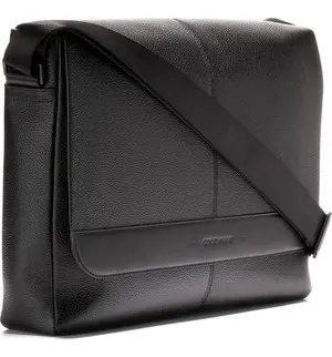 Cole Haan Triboro Leather Messenger Bag - Black