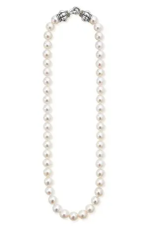 Lagos Luna Freshwater Pearl Necklace - Silver