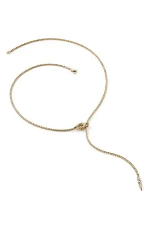 John Hardy Naga Lariat With Gemstones - Gold