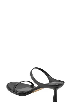 Marc Fisher Alonde Leather Slide Sandals - Blk01