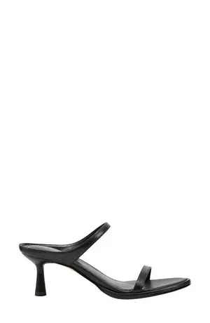 Marc Fisher Alonde Leather Slide Sandals - Blk01