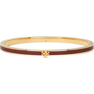 Tory Burch Thin Icon Enamel Bracelet Tory Gold / Burgundy