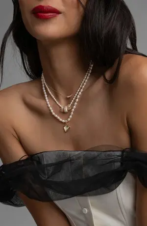 Adina Reyter Freshwater Pearl Necklace - Yellow Gold