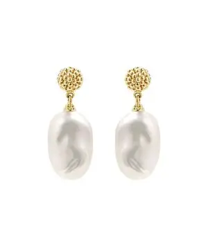 Lagos Luna Pearl Drop Earrings - Gold