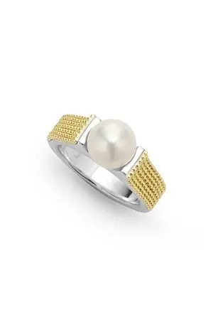 Lagos Luna Pearl Ring - Silver