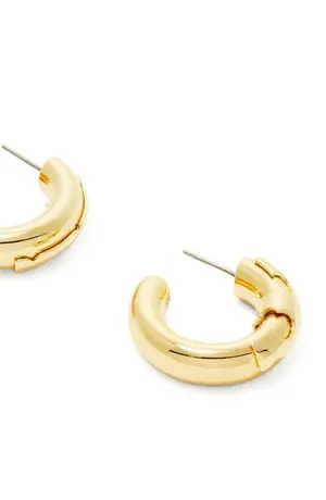 Tory Burch Kira Essential Hoop Earrings - Tory Gold